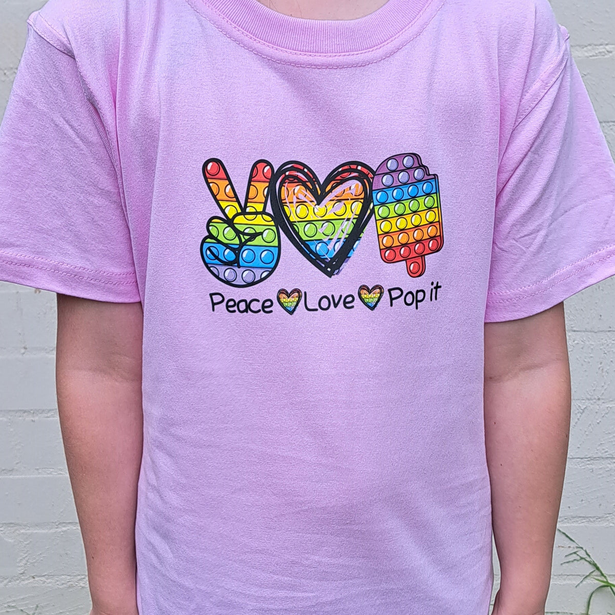 T-Shirt - Peace, Love, Pop it – The Doll Connection
